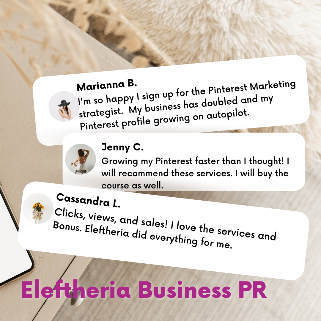 Pinterest Management Services - Eleftheria Business PR